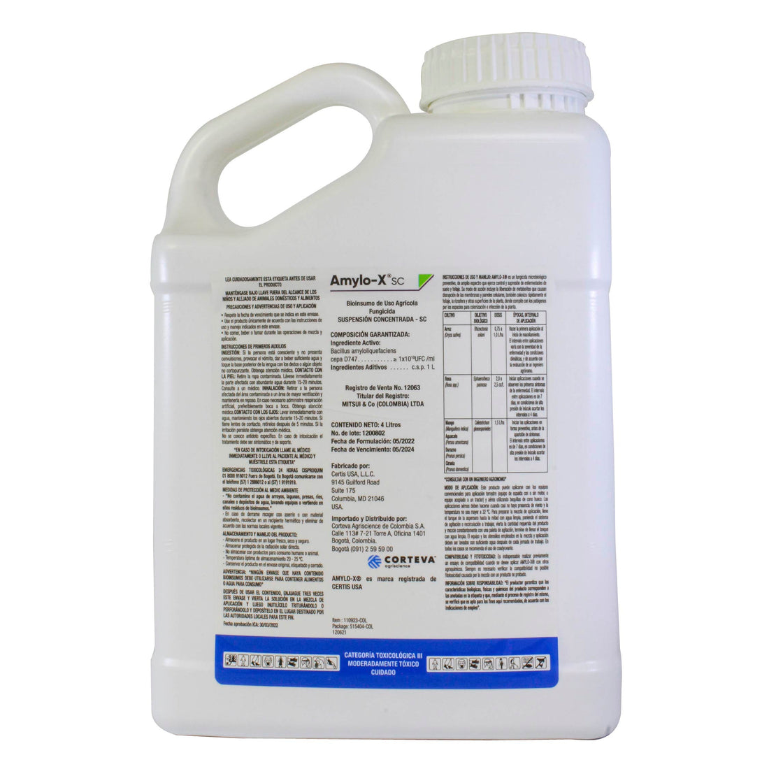 Amylo-X SC Fungicida Biológico Bacillus – Agroactivo – agroactivocol